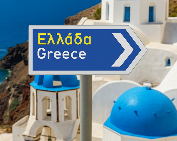 Greek Road Signs Made in Australia | Miss Ble Blu