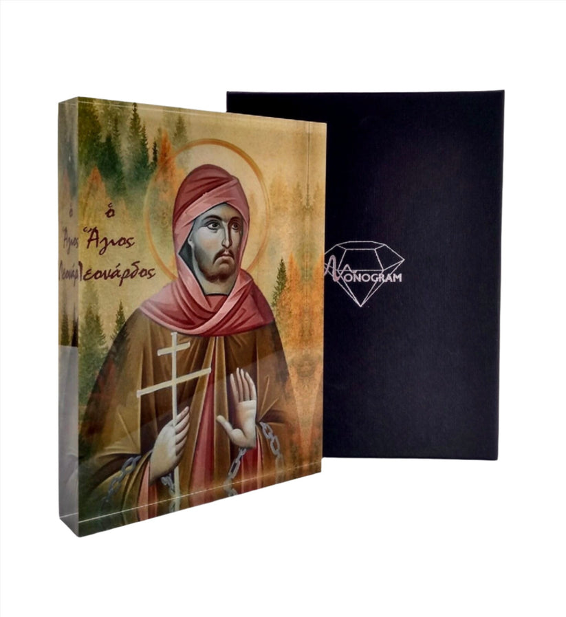 Saint Leonardo Orthodox Icon | Greek Handmade Icon | AU – Miss Ble Blu